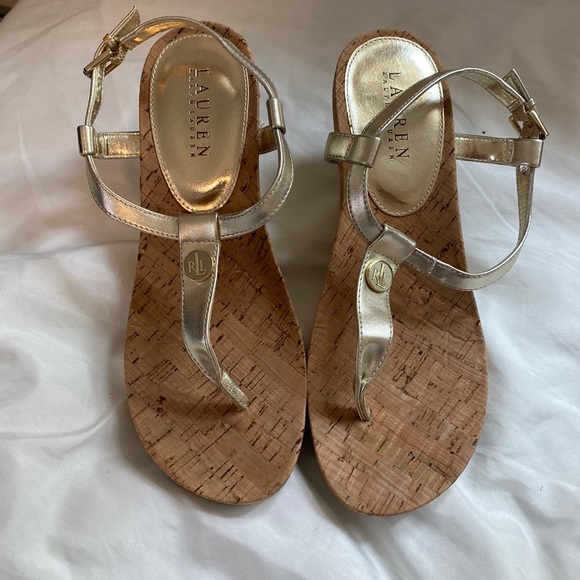 Lauren Ralph Lauren | Shoes | Lauren Ralph Lauren Cork Wedge 75 | Poshmark